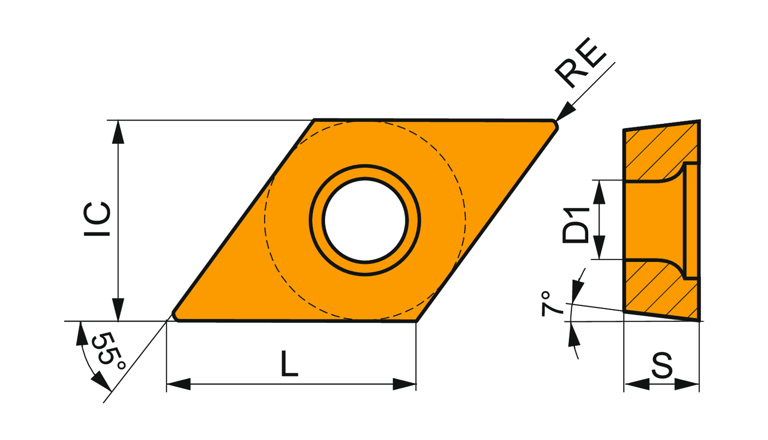 RopeSoapNDope. Turning Insert - Positive - DCMT 32.51-FM2:T7325