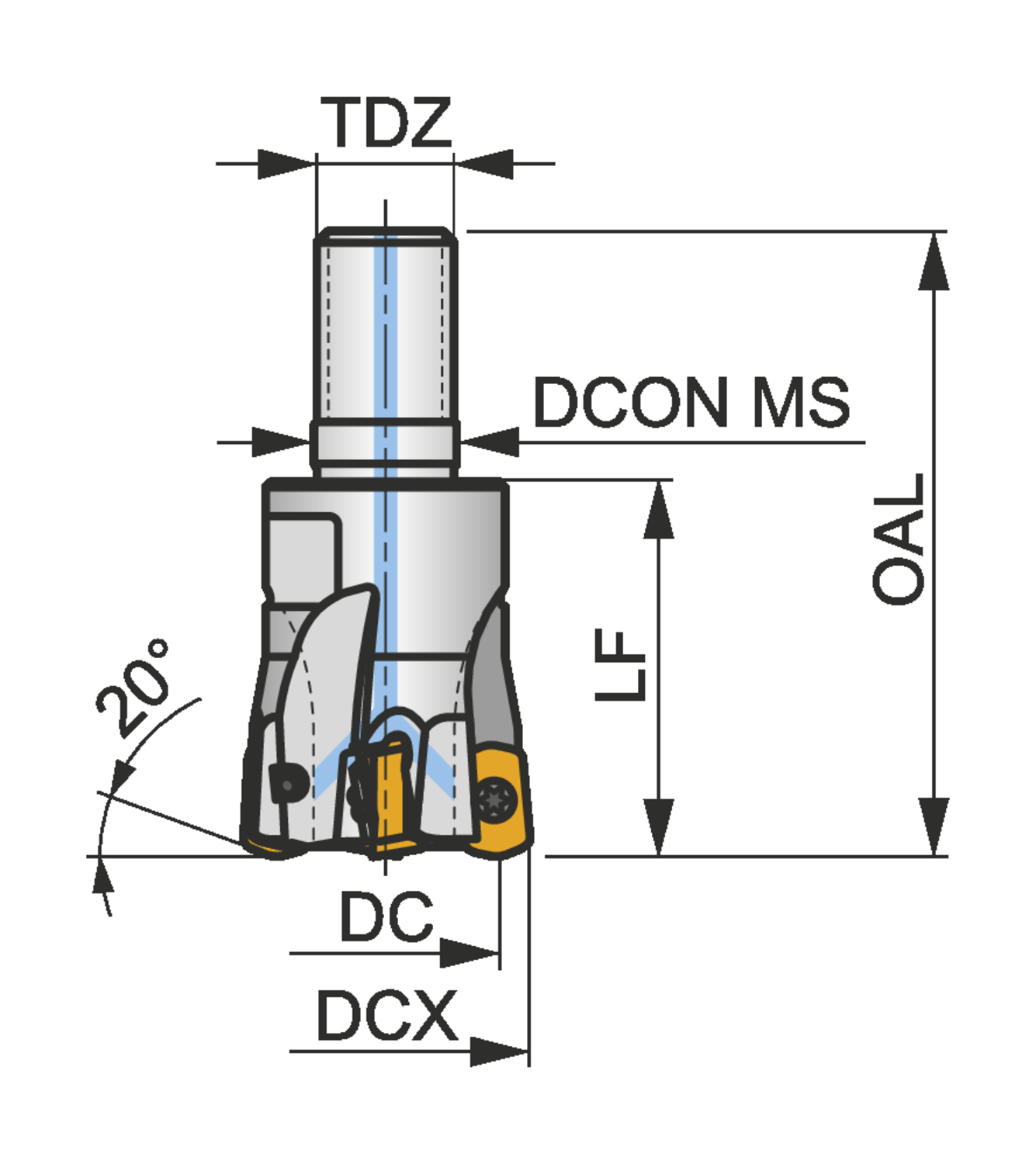 RopeSoapNDope. Modular Head for High Feed Milling - 20E4R030M10-SBN10-C