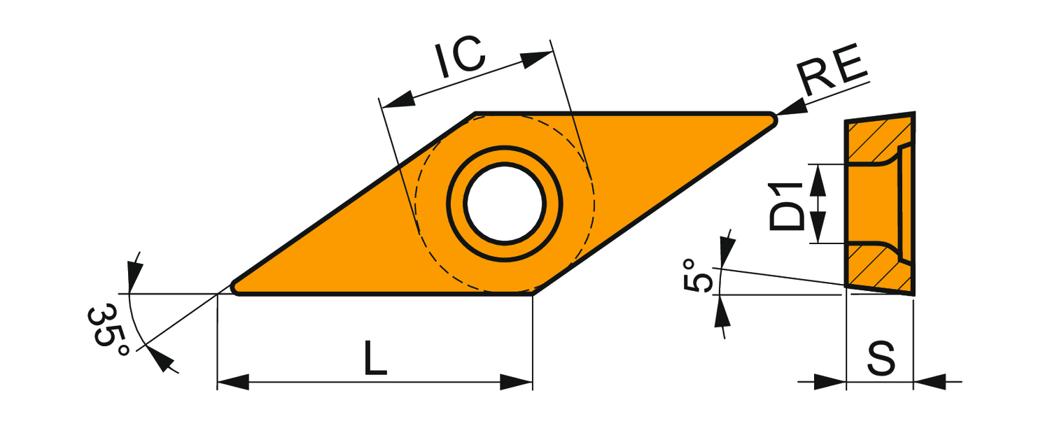 RopeSoapNDope. Turning Insert - Positive - VBMT 331-FF2:T8430