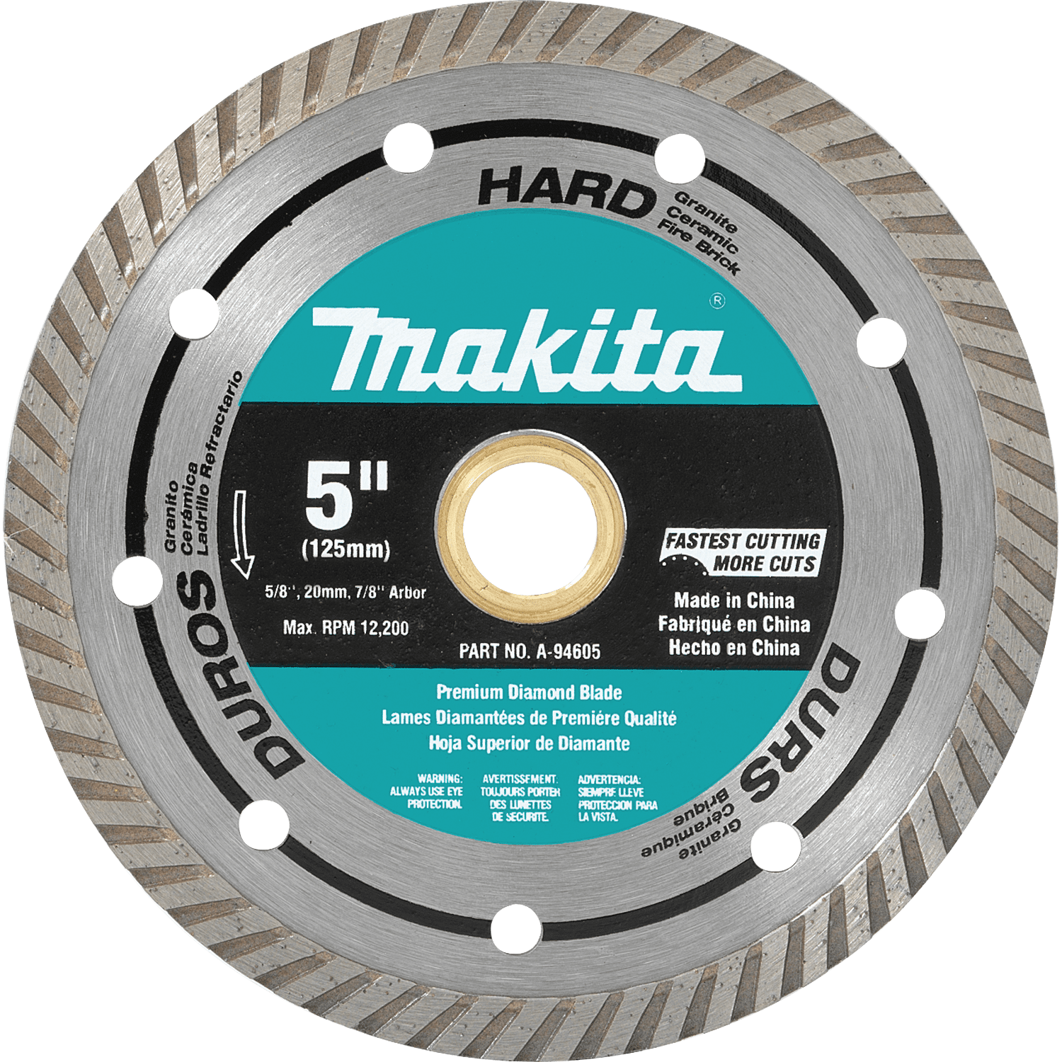 RopeSoapNDope. 5" Diamond Blade, Turbo, Hard Material