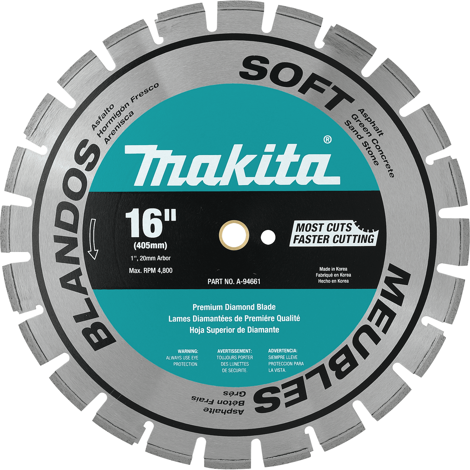RopeSoapNDope. 16" Diamond Blade Segmented, Soft