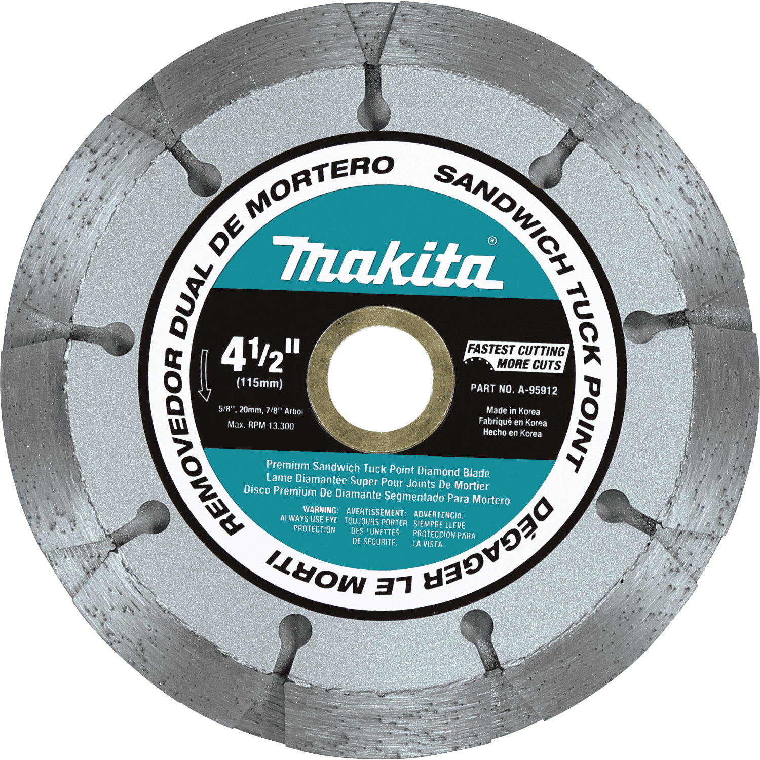 RopeSoapNDope. 4-1/2" Dual Sandwich Diamond Tuck Point Blade