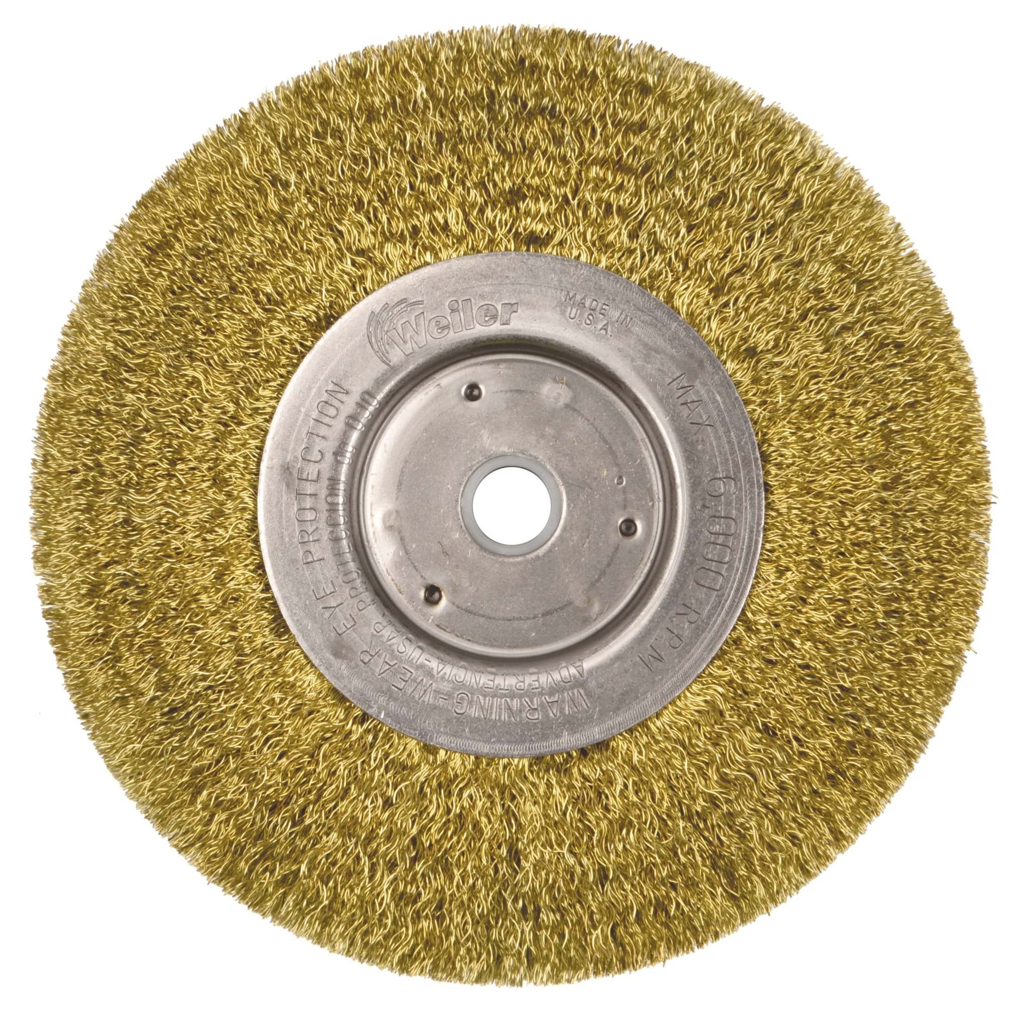 RopeSoapNDope. 6" Narrow Face Crimped Wire Wheel, .0118" Brass Fill, 5/ ...