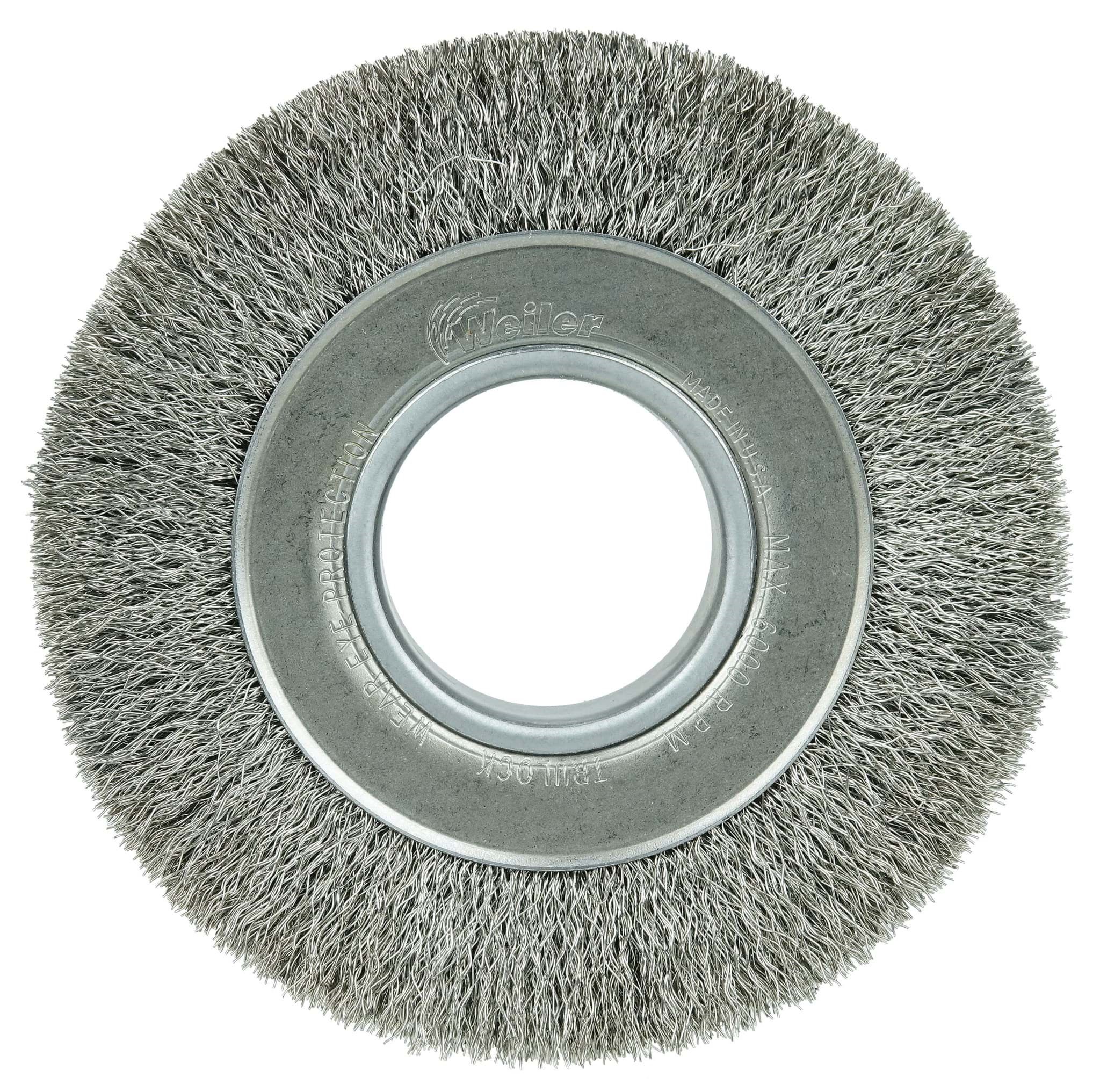 RopeSoapNDope. 6" Wide Face Crimped Wire Wheel, .0118" Stainless Steel ...