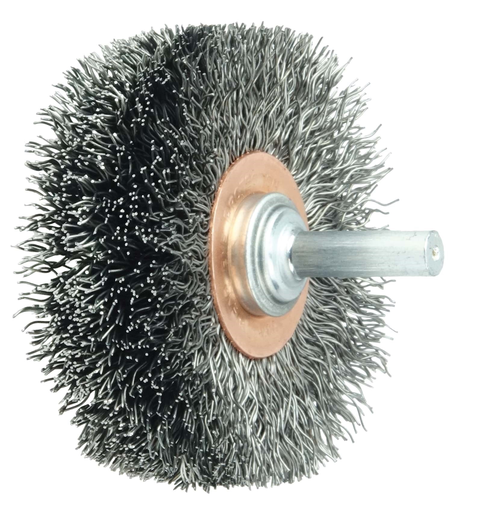 RopeSoapNDope. 2-1/2" Wide Face Stem-Mounted Crimped Wire Wheel, .014 ...