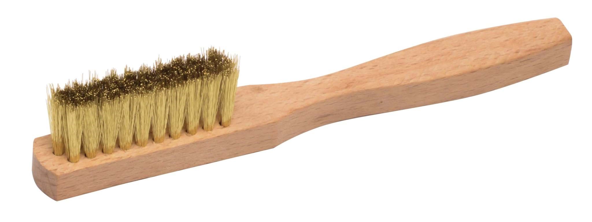 RopeSoapNDope. Small Hand Wire Scratch Brush, Crimped Brass Fill, Wood ...