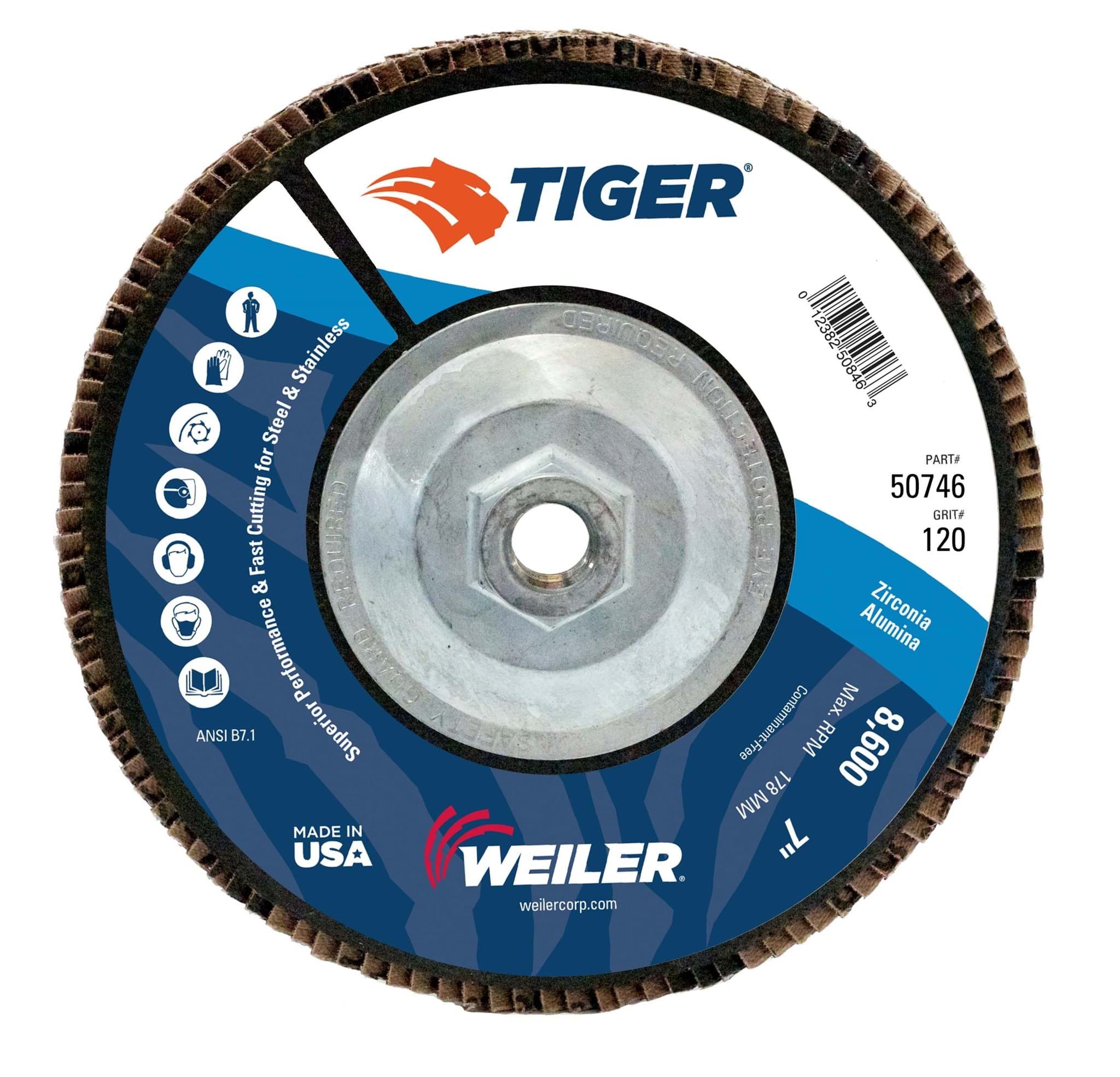RopeSoapNDope. 7" Tiger Disc Abrasive Flap Disc, Flat (TY27), Phenolic ...