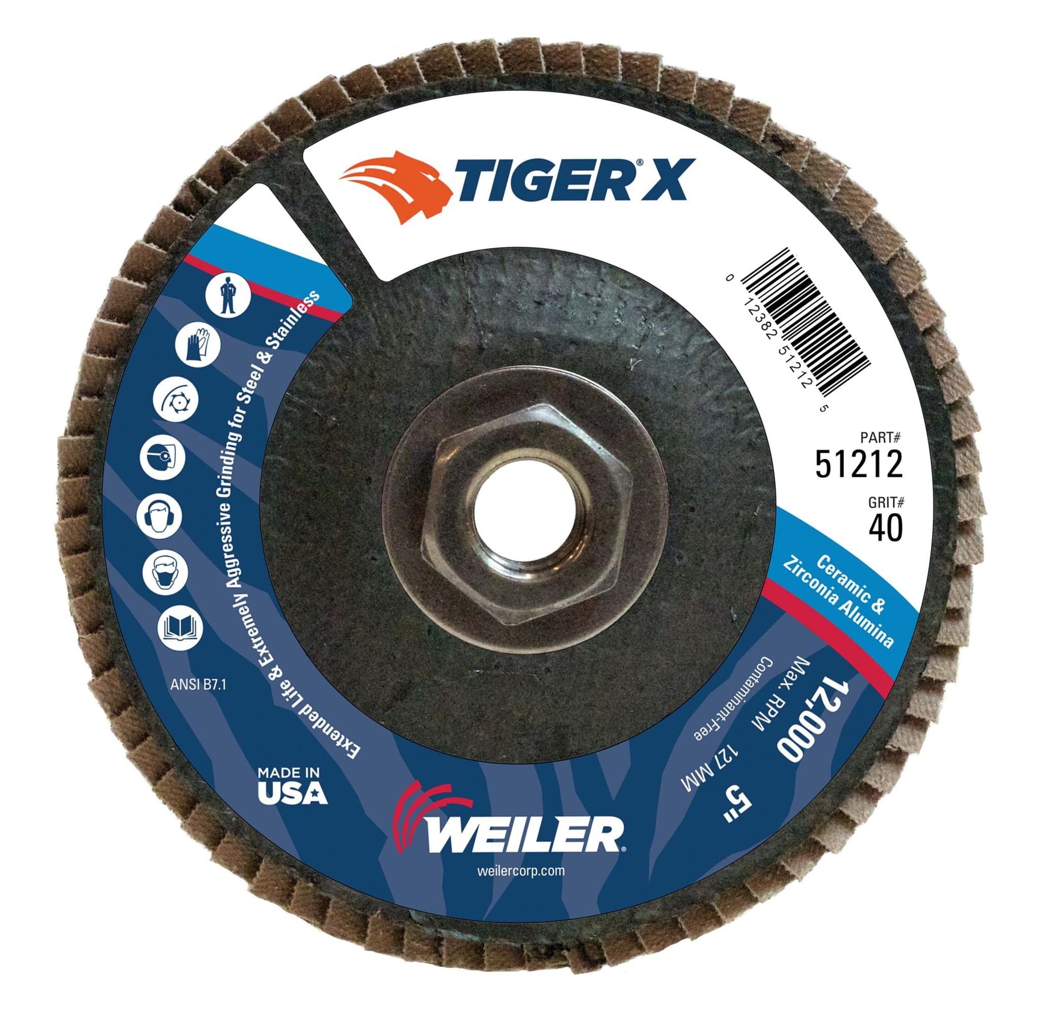 RopeSoapNDope. 5" Tiger X Flap Disc, Conical (TY29), Phenolic Backing ...