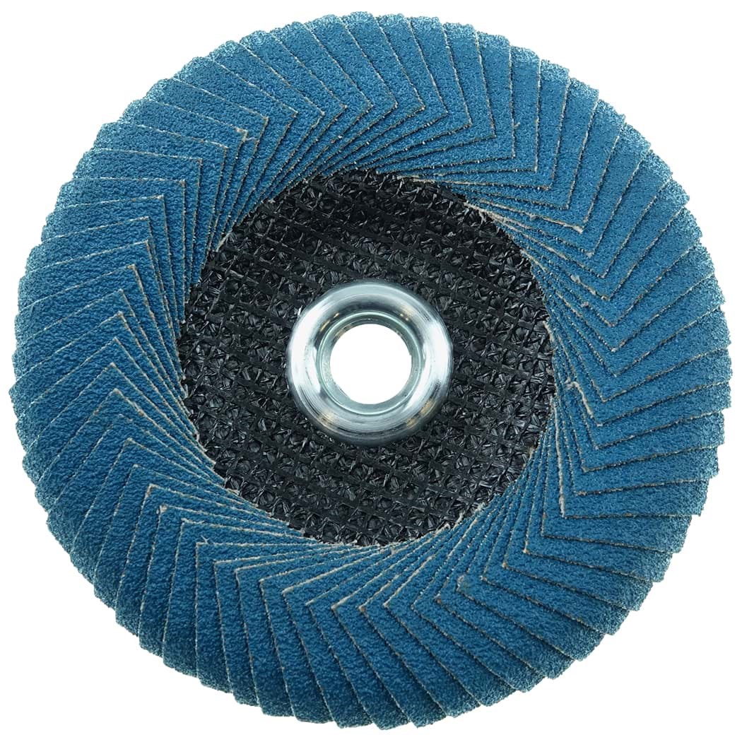 RopeSoapNDope. 5" Tiger Angled (Radial) Zirc Flap Disc 40Z 5/8-11 Nut